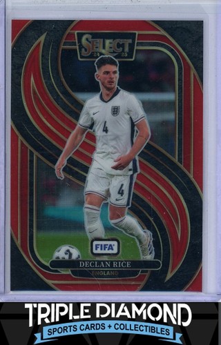 2024-25 Panini Select FIFA Declan Rice Premier Level Red Prizm England ...