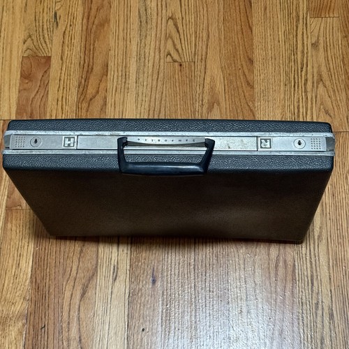 Vintage Samsonite Classic Briefcase Black Hard Shell KEY INCLUDED! R/H ...