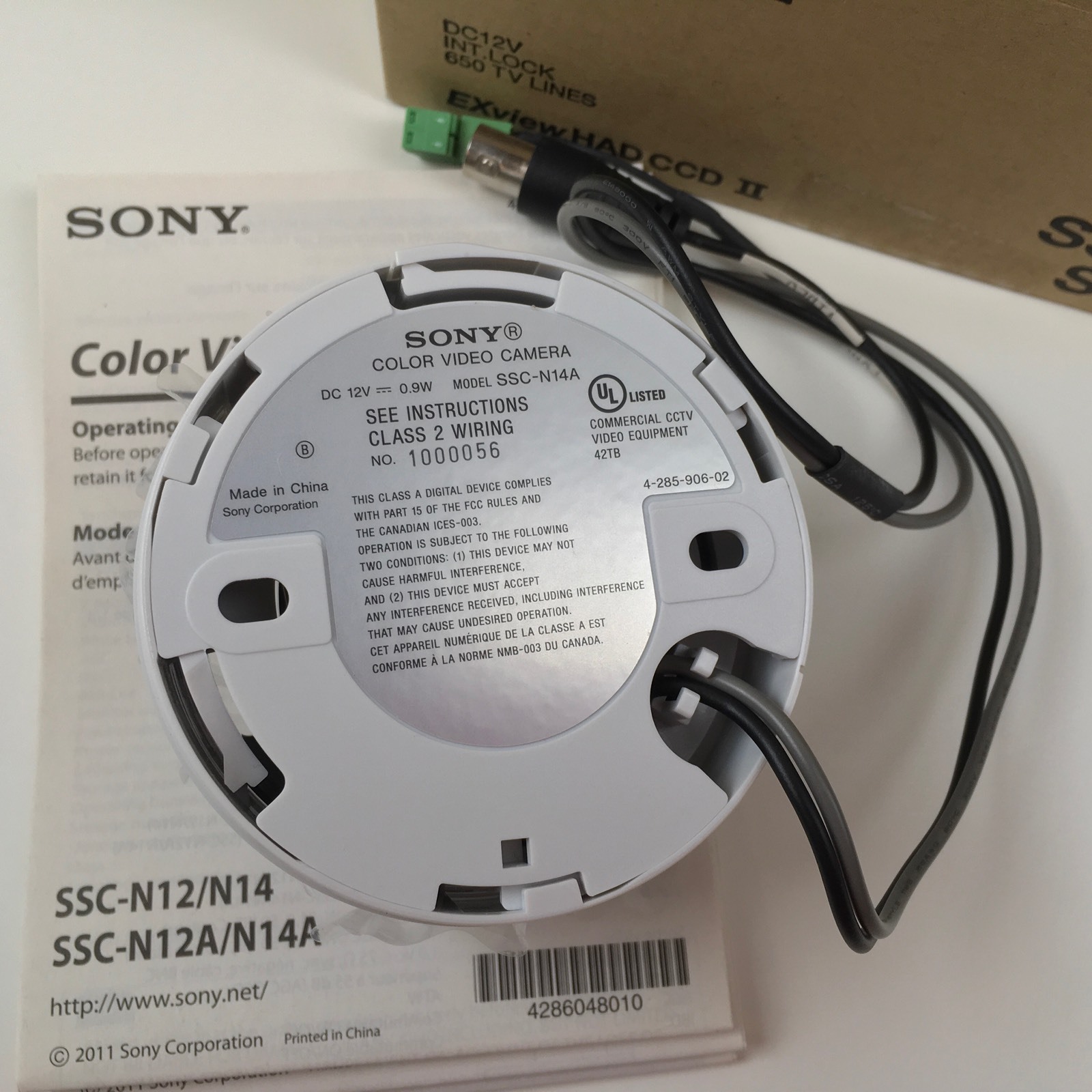 Sony SSC-N14A Surveillance Network Camera Color New EXview HAD CCD II ...