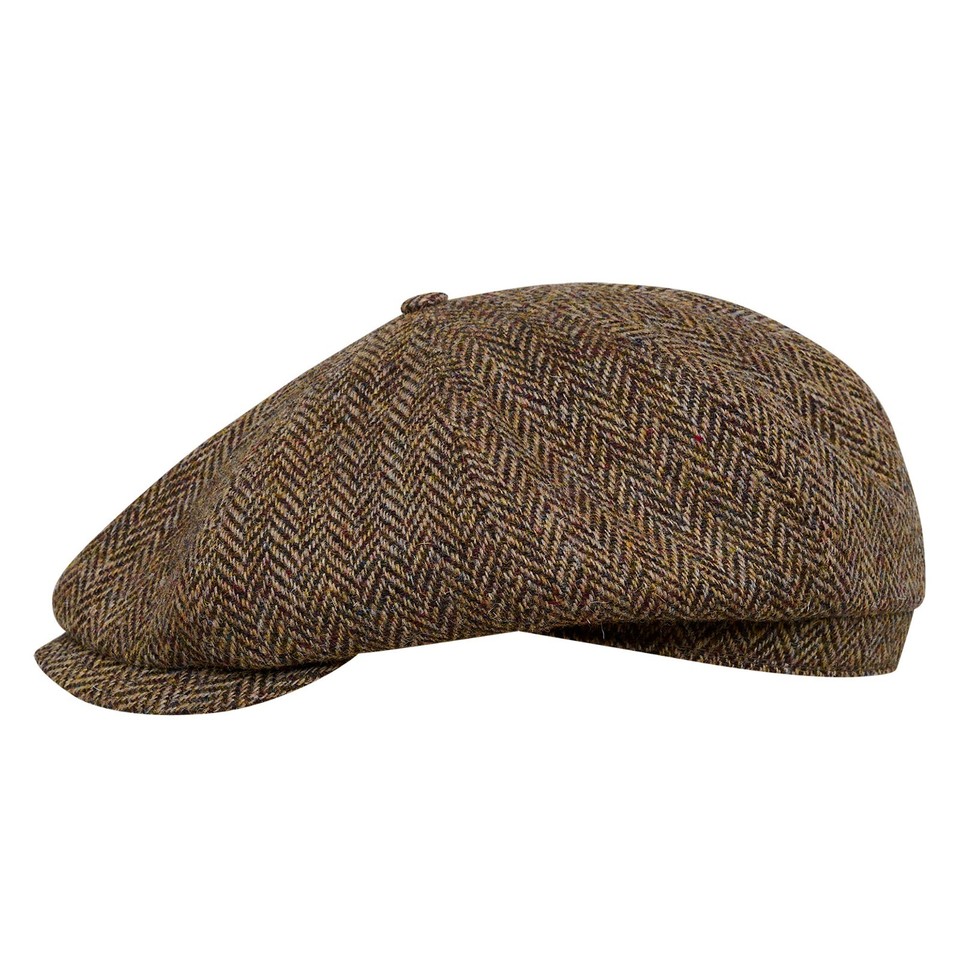 SHELBY HarrisTweed Newsboy Cap Wool Vintage Gatsby Baker Boy Handmade ...
