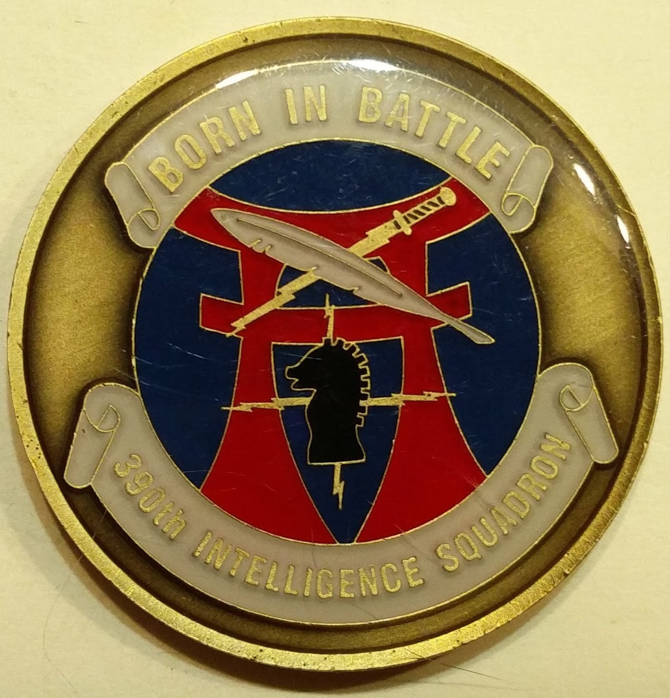 390th Intelligence Sq Top-3 Air Force Challenge Coin | eBay