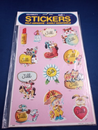 Vtg 80's JILL Celebrity Stickers Sealed Mark I Name Pack Assorted ...