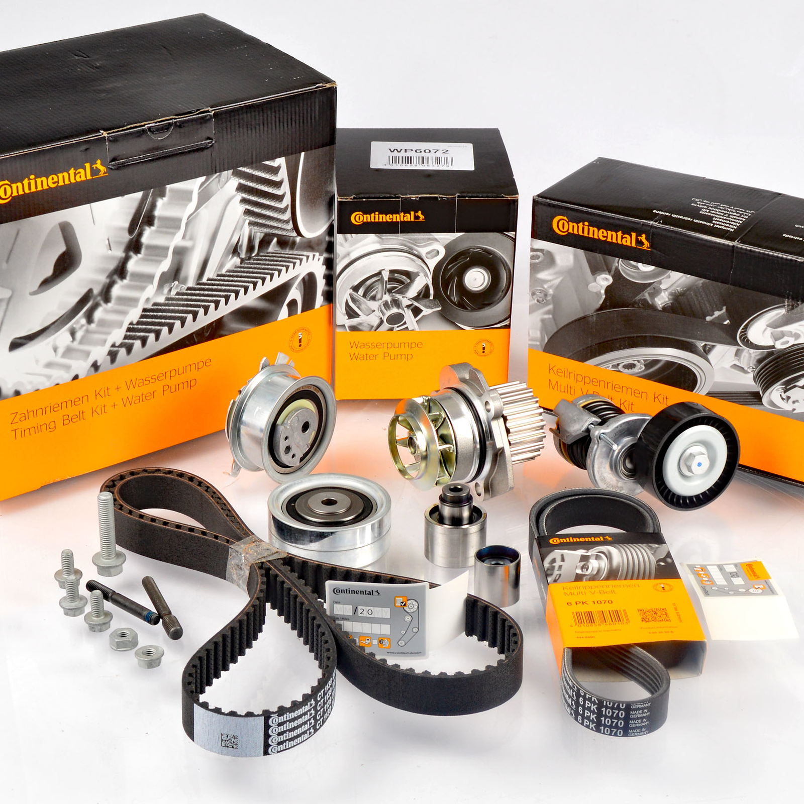 CONTI CT1139WP6 Zahnriemensatz Wapu + 6PK1070 Keilrippenriemensatz für ...