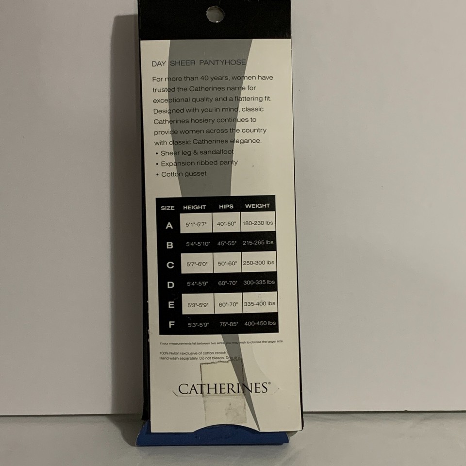 Catherines Pantyhose Day Sheer Hosiery Ribbed Panty Navy Blue Plus Size ...