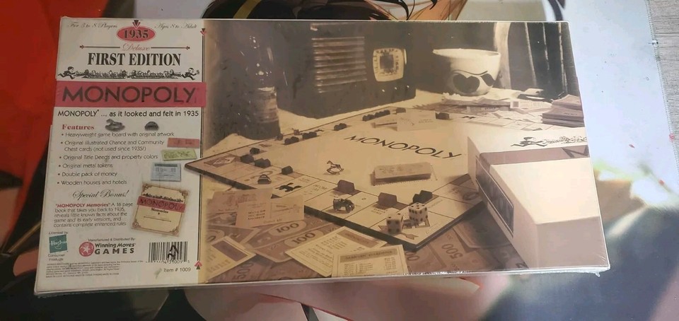 Monopoly 1935 Deluxe First Edition Classic Reproduction Board Game ...
