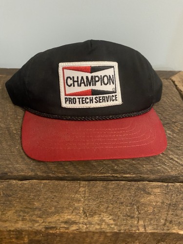 Vintage Champion Pro Tech Service Trucker Hat Snapback Cap Auto Car ...