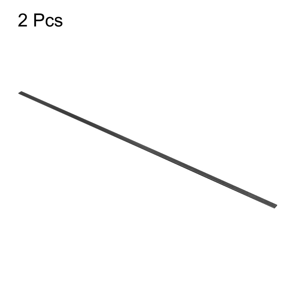 2Pcs Carbon Fiber Strip 2x8mm 500mm Pultruded Flat Fiber Bars for Kites ...