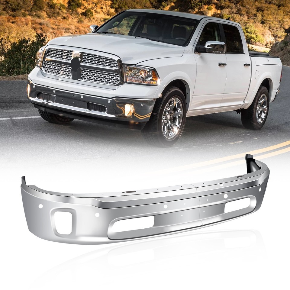 Chrome Steel Front Bumper Face Bar For 2013-2018 Dodge Ram 1500 W ...