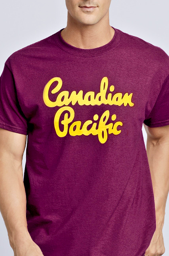 Canadian Pacific (CP) "1950's Script Lettering" - 100% Cotton T-Shirt ...