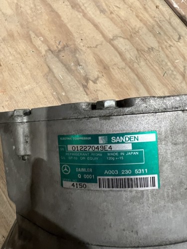 10-13 Mercedes W221 S400 Hybrid Electric AC A/C Air Compressor ...