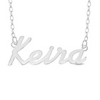 Keira Name Plate Necklace Pendent Sterling Silver female Personalized ...