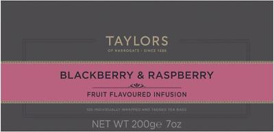 Taylors of Harrogate BlackBerry and Raspberry Enveloped Tea 1x100 Pack ...