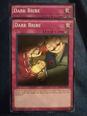 Yugioh TCG: x2 Dark Bribe YS16-EN038 Common 1st Edition One card is NM ...