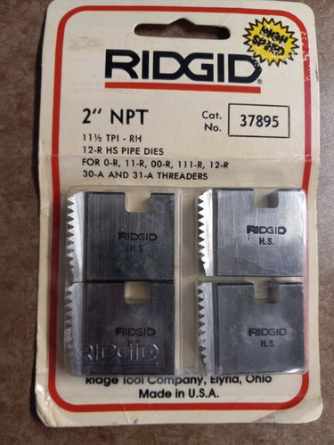 RIDGIT 2" 12R NPT High Speed Threading Dies (37895) for sale online | eBay