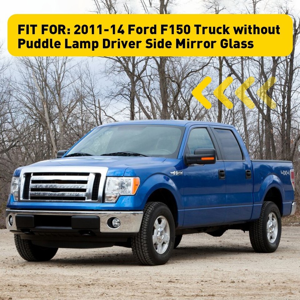 For 11-14 F150 SVT RAPTOR Mirror Glass W/ Spotter Glass Heated Driver ...