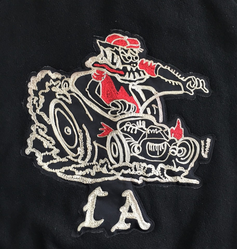 Vintage CA car club jacket Empire Union made varsity Rat Fink Hot Rod ...