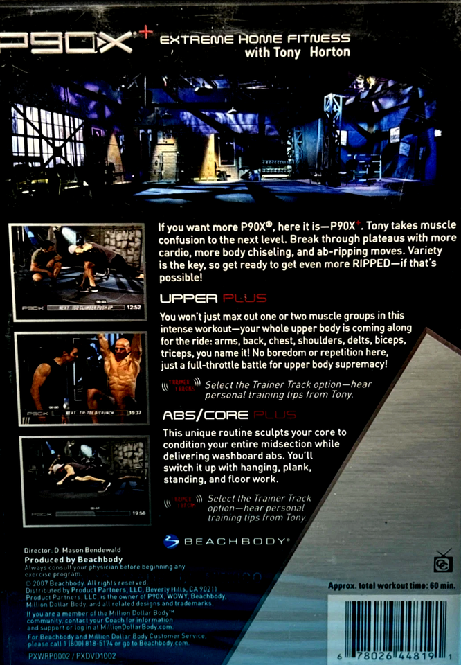 P90X Extreme Home Fitness Upper & Abs/Core Plus (DVD 2009, Beachbody ...