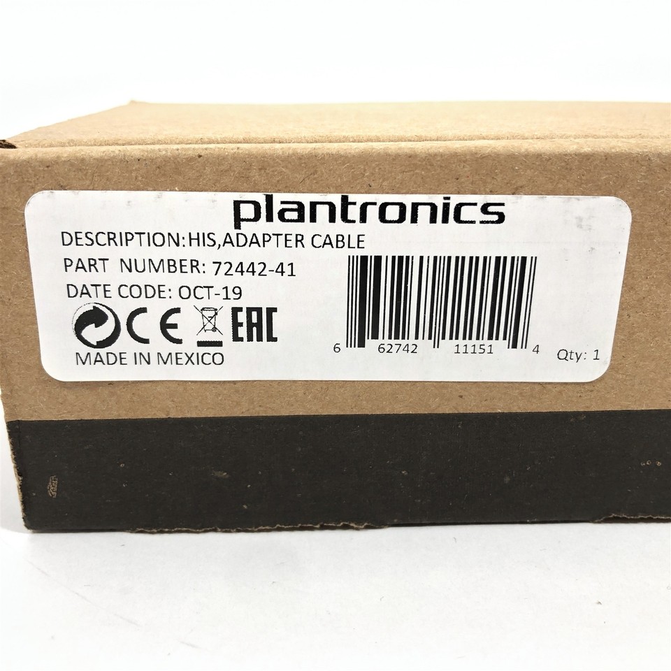 Lot of 5 NEW Open Box Plantronics HIS-1 Adapter Cable 72442-41 | eBay