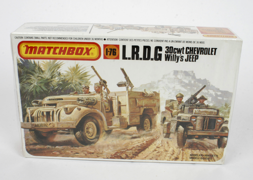 Vintage, Matchbox 1/76th LRDG 30cwt Chevrolet * Willy's Jeep #PK-173 ...