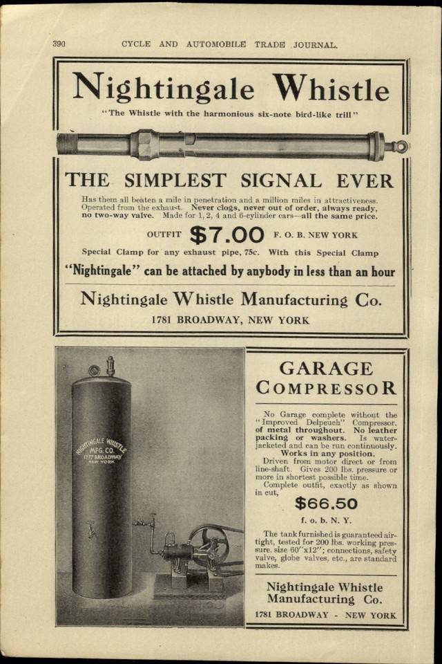 1909 PAPER AD CAR AUTO Warren-Detroit Model A10 Automobile Nightingale ...