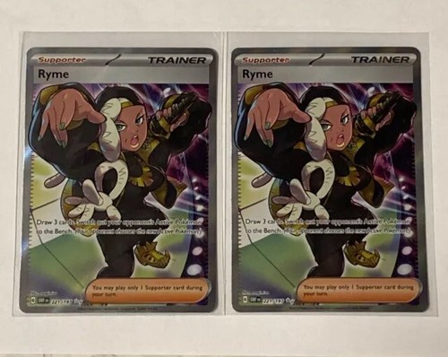 2x Holo Ryme - 221/197 Ultra Rare Obsidian Flames Pokemon TCG Supporter ...