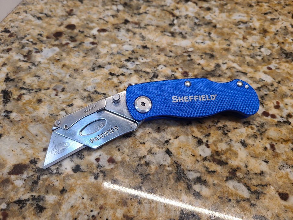 Sheffield 12113 Ultimate Lock Back Utility Knife Folding Box Cutter ...