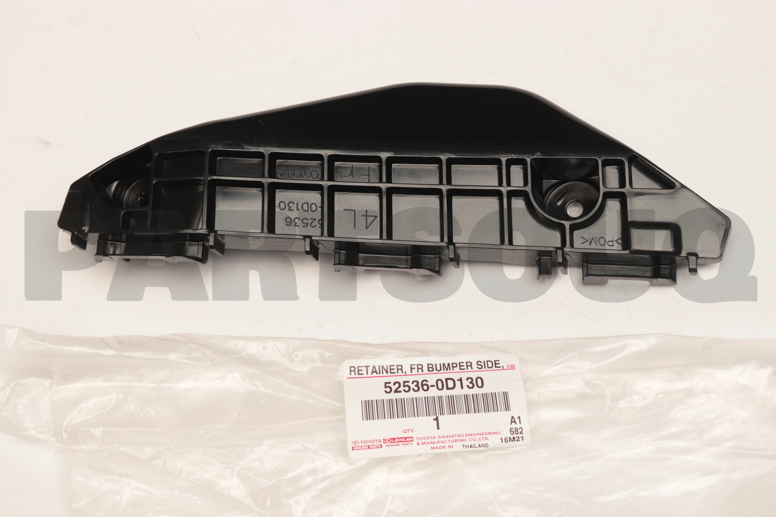 525360D130 Genuine Toyota RETAINER, FRONT BUMPER SIDE, LH 52536-0D130 ...