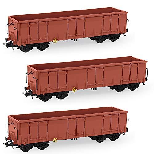 EVE MODEL Three HO Gauge 40 Feet Brown High Cube Open Wagon One Eighty ...