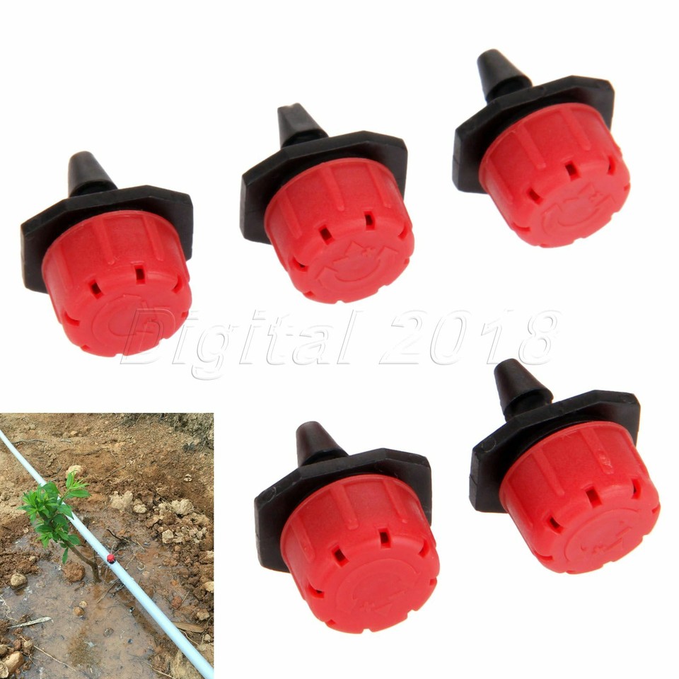 50/100 x Garden Irrigation Water Flow Drip Emitter Head Sprinkler Micro ...