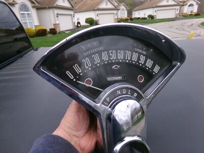 1955 1956 Chevrolet Speedometer & Gauge Cluster Working AC GM Chevy 55 ...