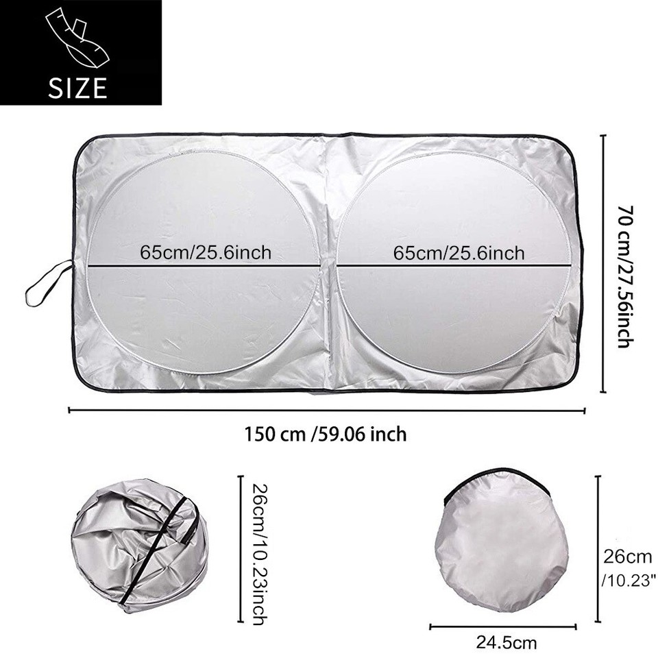 For Jeep Cherokee Car Windshield Sun Shade Reflective Heat UV Block ...