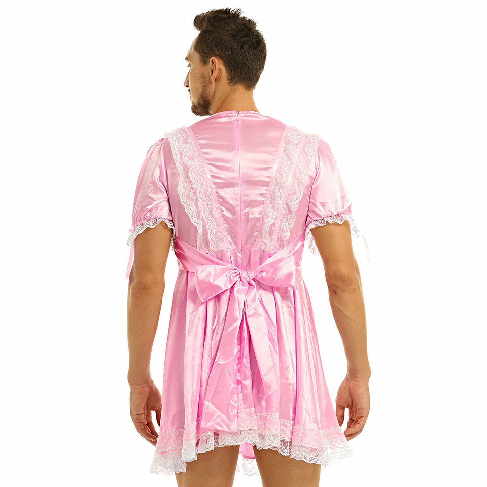 Male French Maid Apron Dress Mens Halloween Party Role Play Fancy ...
