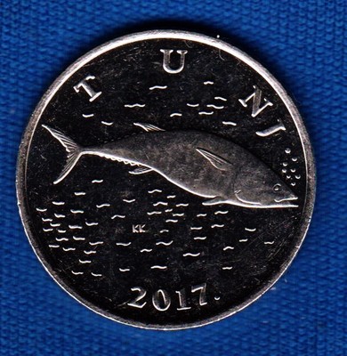 2017 Croatia coin 2 Kune, Croatian text -TUNJ, Copper, nickel, zinc ...
