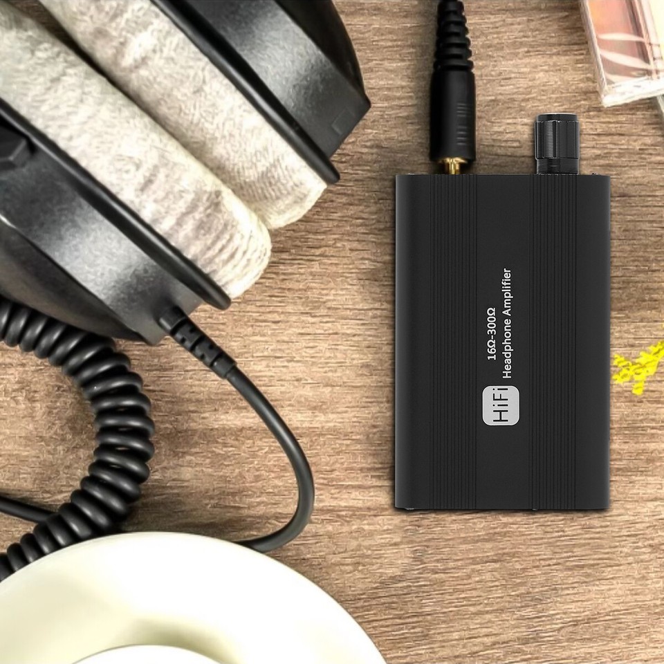 HIFI Headphone Amplifier Portable Earphone AMP 3.5mm 16-300Ω w/ Audio ...
