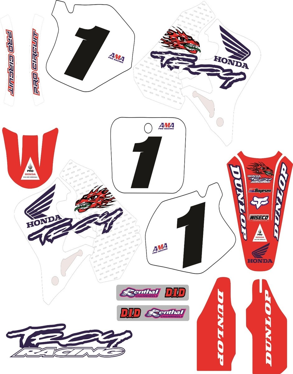 1997 Honda Of Troy Graphics Graphic Decals Sherco 50cc Transform
