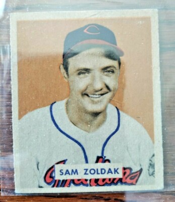 1949 Bowman #78 Sam Zoldak (Name on Front) Cleveland Indians VG Nice ...