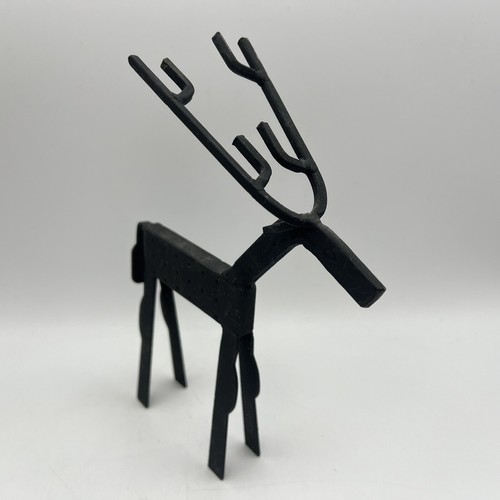 Vtg Wrought Iron Reindeer Stag Figurine Christmas Holiday Winter ...