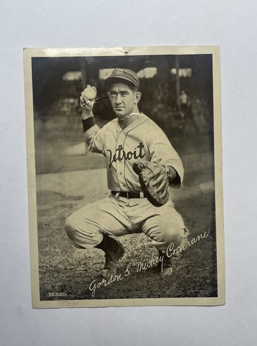 1935 R311 National Chicle Premium Glossy Mickey Cochrane Low Grade ...