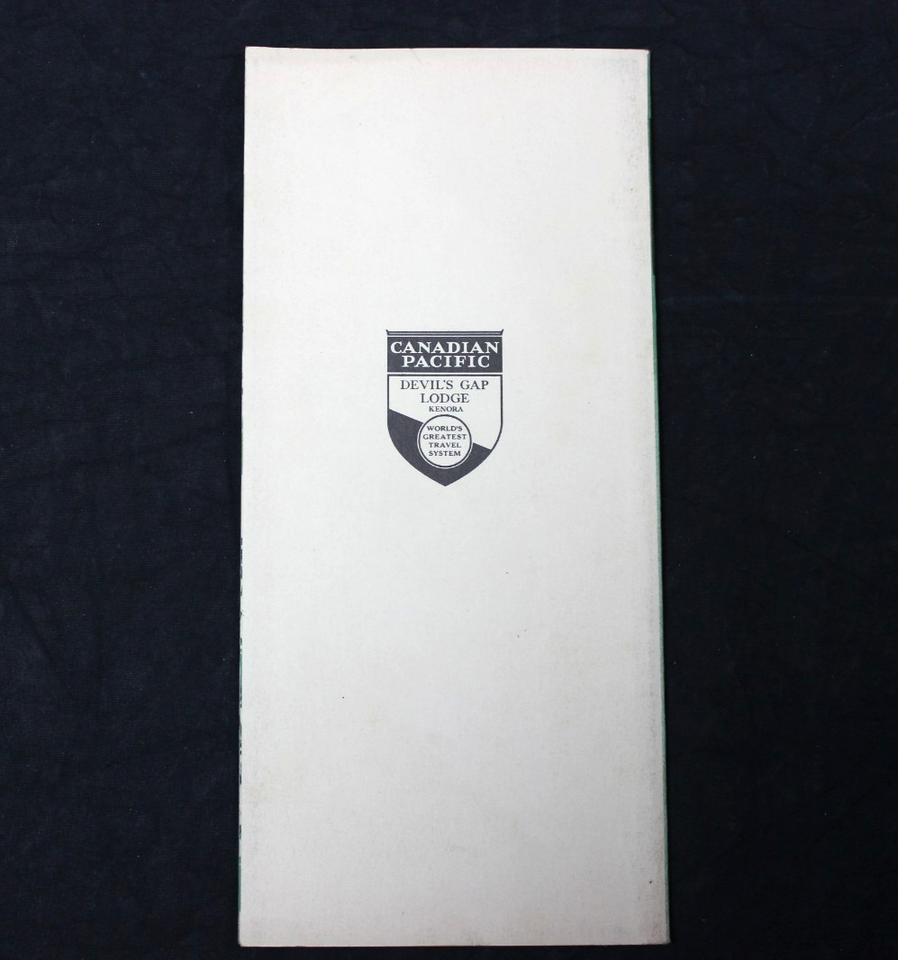 VTG. 1937 DEVIL'S GAP LODGE CANADIAN PACIFIC R.R. BROCHURE WITH PULL ...
