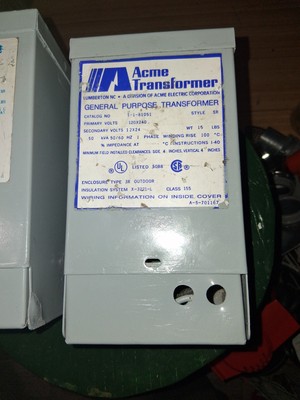 ACME TRANSFORMER T-1-81051 120X240v 12x24v Buck Boost .5 kVA General ...