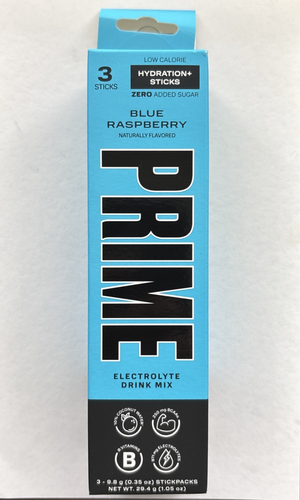 Prime Blue Raspberry Hydration Sugar Free Drink Mix Individual Packets ...