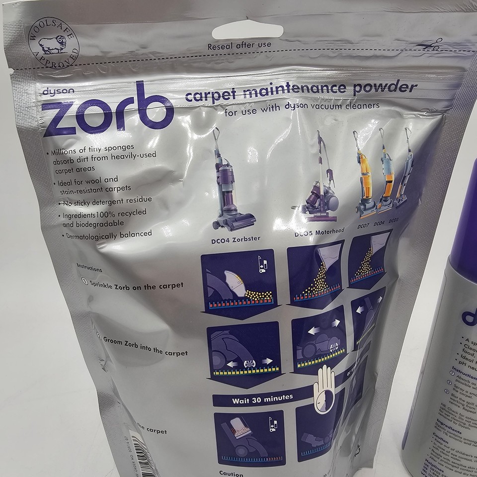 DYSON Zorb Carpet Cleaner Maintenance Powder 26.5 And Dyzolv Spot ...
