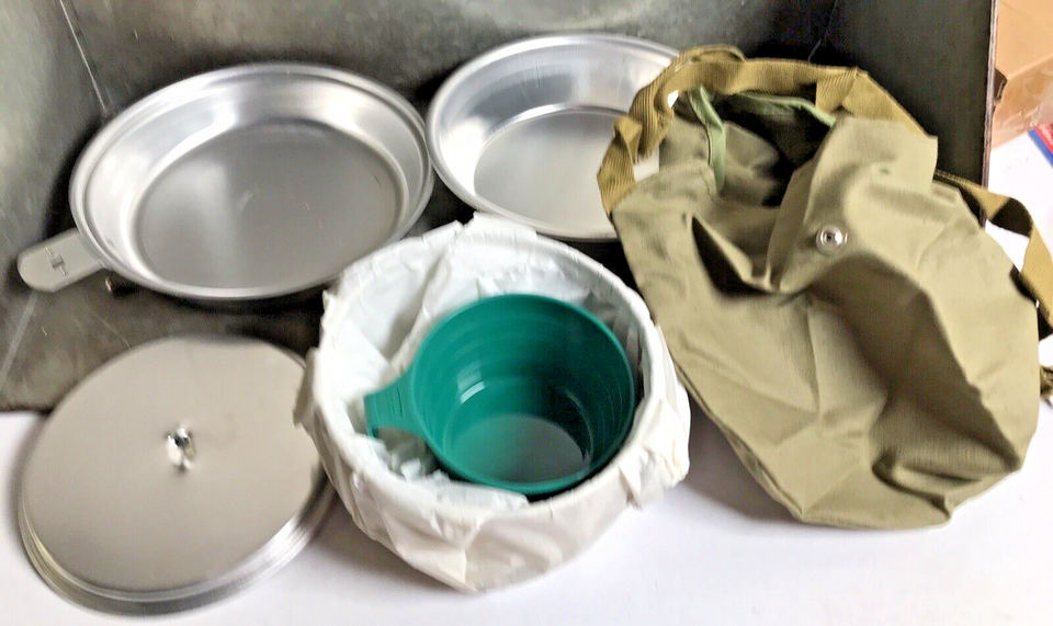 Vintage Palco Mess Kit w/ 6pcs USA Made Aluminum Camping Cook & Eating ...