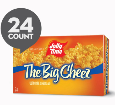 JOLLY TIME The Big Cheez Gourmet Cheddar Cheese Microwave Popcorn 24 ...