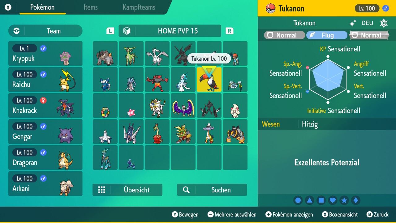 PVP Shiny Tukanon 6IV | LVL 100 | Pokemon Karmesin / Purpur / Violet ...