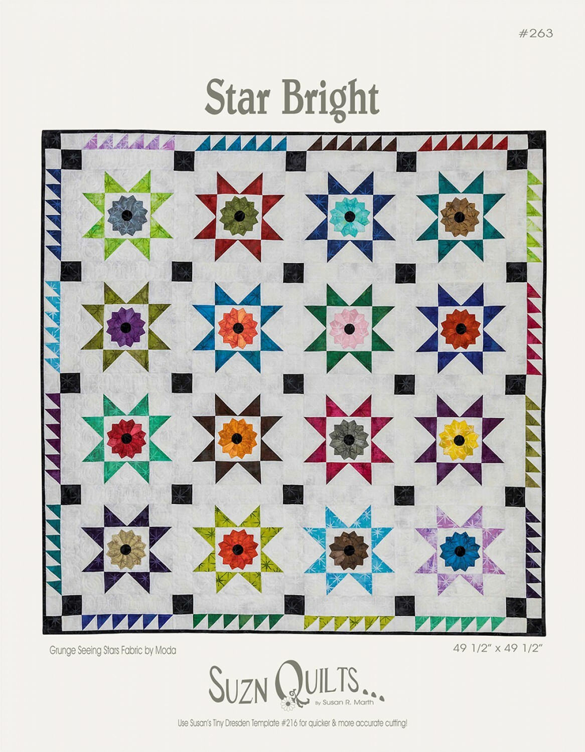 Star Bright Quilt Pattern by Susan Marth for Suzn Quilts 49.5" X 49.5" | eBay