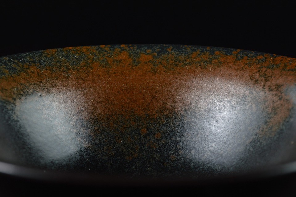 Q5784: Japan Seto-ware Brown glaze Shapely TEA BOWL Green tea tool Tea ...