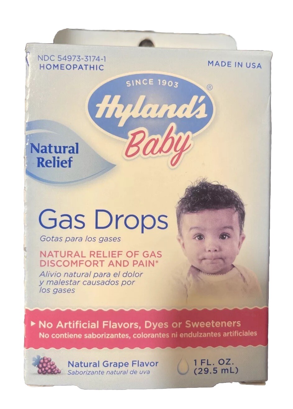 2 Hyland's Baby Gas Drops Natural Grape Flavor 1 Oz for sale online | eBay