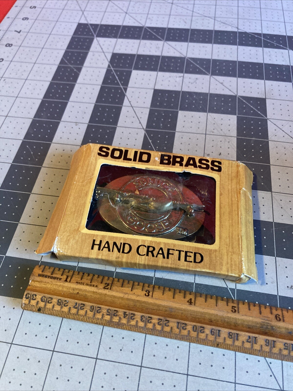 Vintage Spruce Goose Solid Brass Hand Crafted Belt Bu… - Gem
