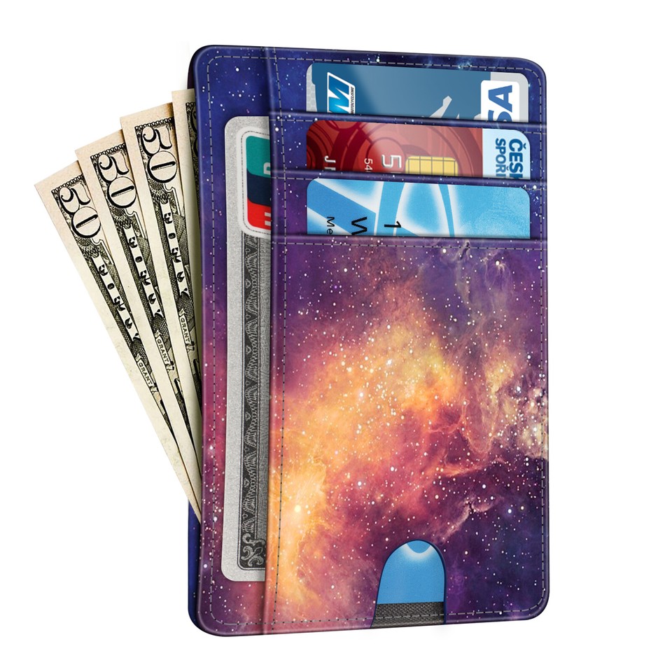 Slim Minimalist Card Wallet RFID Blocking Pocket Credit ID Card Slots ...